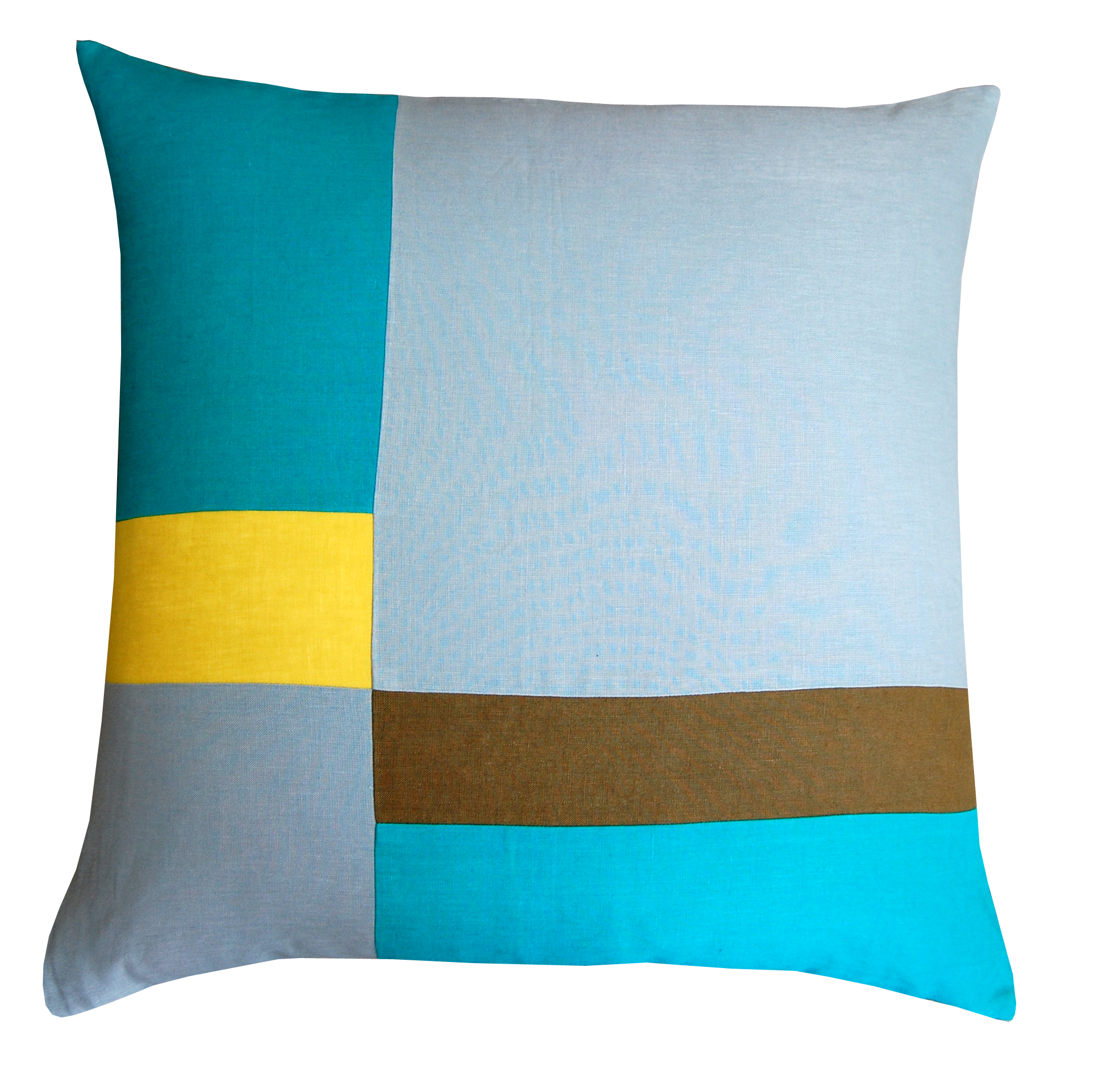 Bespoke Global - Product Detail - Linen Color Block Pillow - Block Cool Bespoke Global - Product Detail - Linen Color Block Pillow - Block Cool